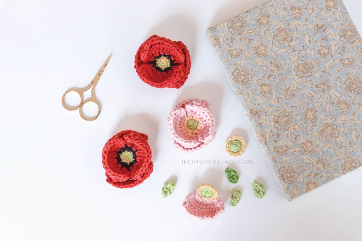 Free Crochet Poppy Pattern | Flower Crochet Pattern
