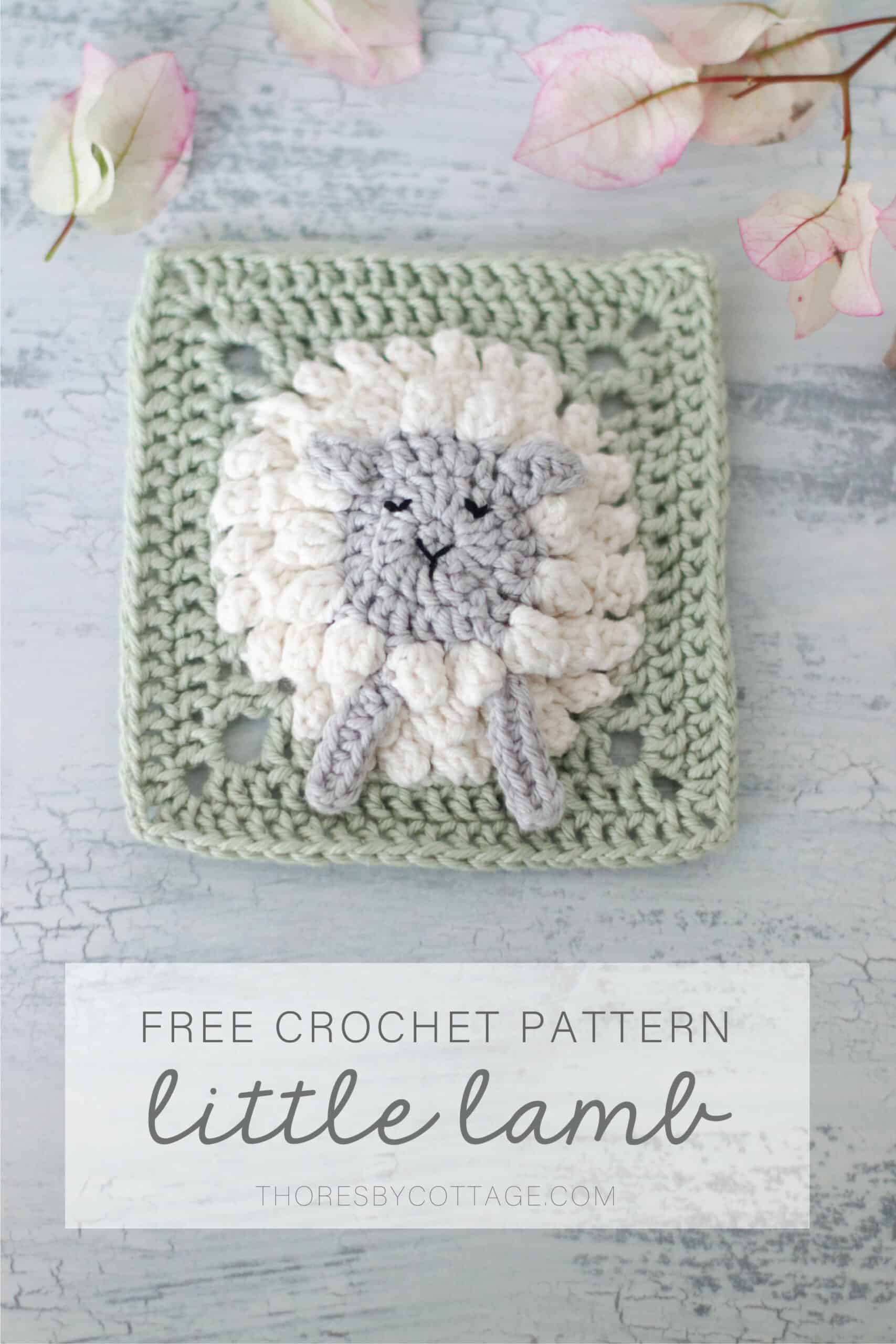 Granny Square Sheep Pattern | Little Lamb Granny Square
